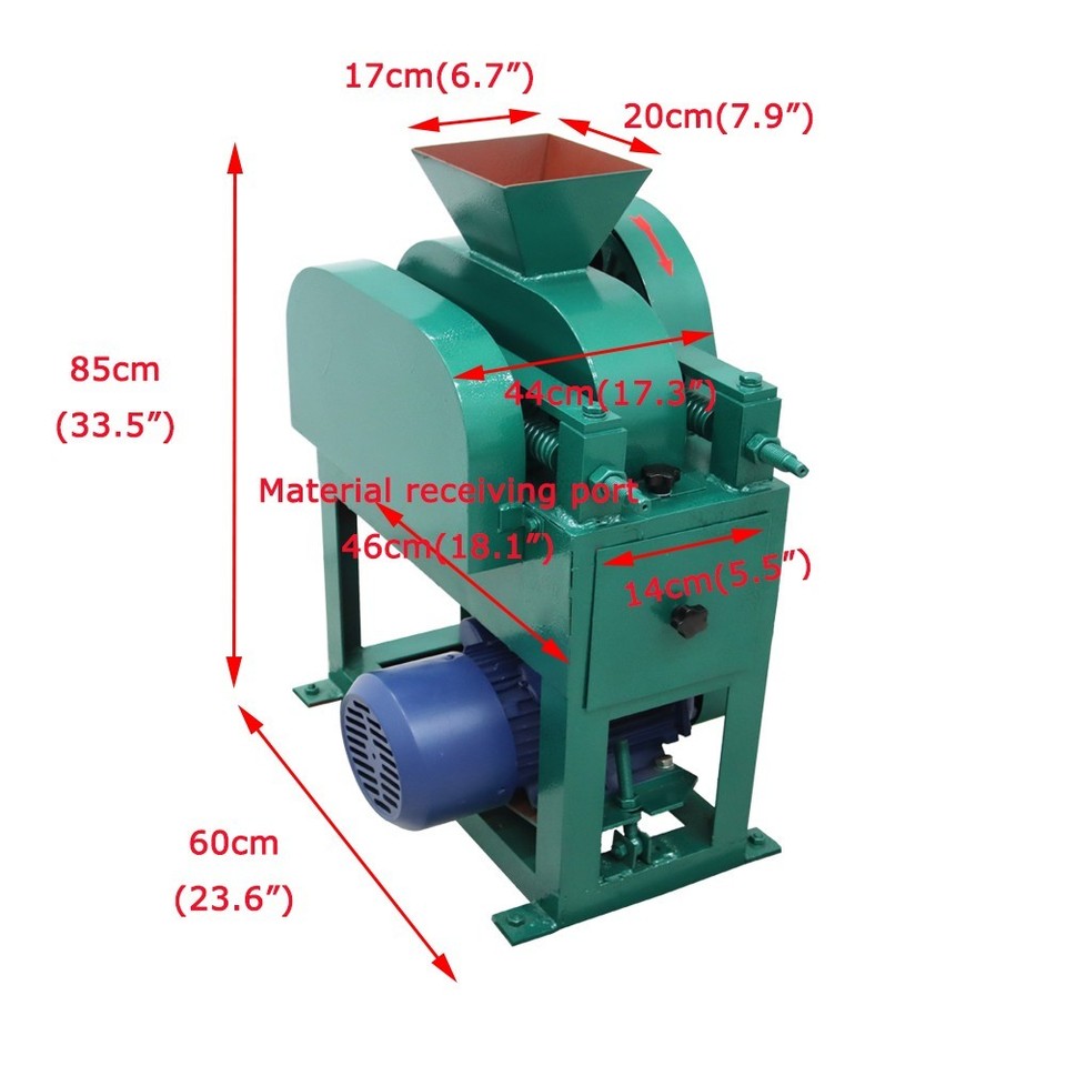 220V Double Roller Breaker Crushing Mill Machine for Rock Stone Ore ...