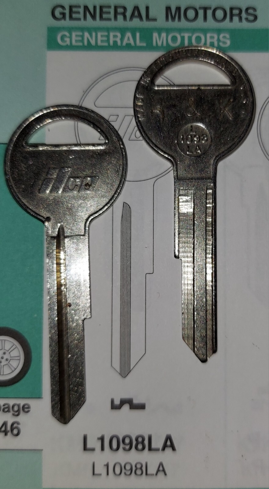 GM, Buick, Pontiac, L1098LA, OBR4, Vintage Key (1) Blank. | eBay