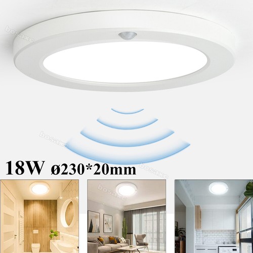 18W LED Ceiling Light PIR Motion Sensor Dimmable Flush Mount Garage ...