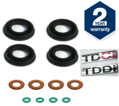 INJECTOR SEALS FOR FORD TRANSIT MK3 MK6 MK7 2.0 2.2 2.4 TDCI TDDI x4 ...