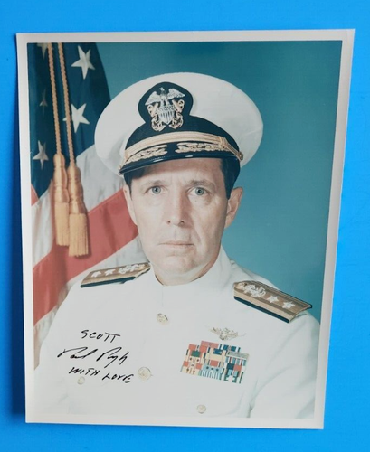 RARE Paul Pugh, RAdm Signed 8X10 Photo USN F-86 1st to down 2 MIG-15s ...
