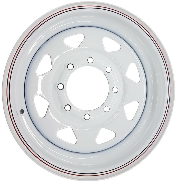 White Spoke Pin Stripe 16 x 6, 8 Lug 8 on 6.5 Trailer Wheel K1 | eBay