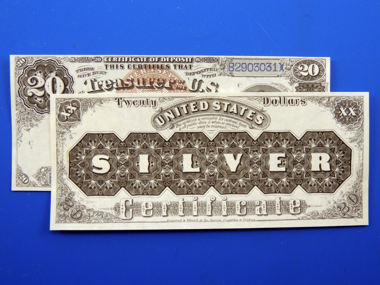 Reproduction $20 1880 Silver Certificate Note US Paper Money Currency ...