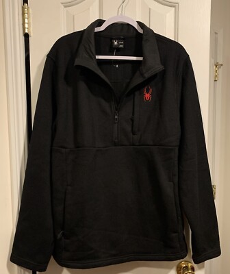 Spyder Men's Outbound Jacket, Black, Size L, Quarter Zip | eBay
