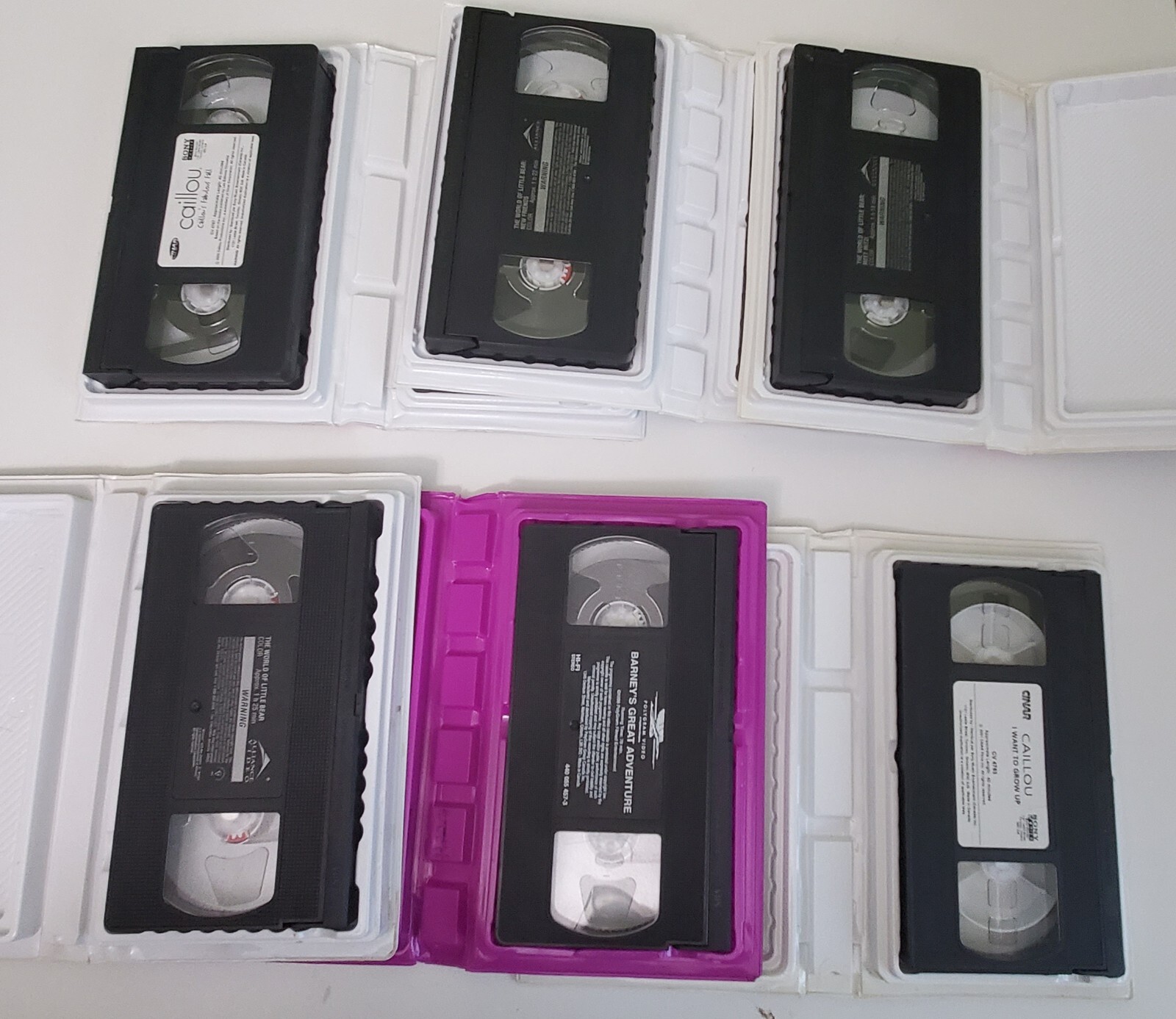 Lot Of 6 Kids VHS Barney, Caillou, The World Of Little Bear | eBay