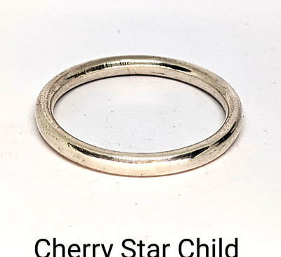 Sterling 925 silver rare small polished baby teething bangle bracelet ...