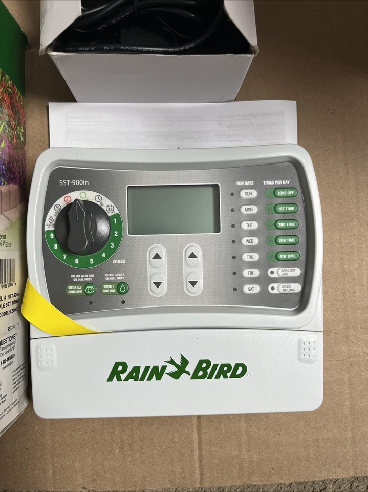 Rain Bird SST-900in 9-Zone Indoor Timer Irrigation Sprinkler Controller ...