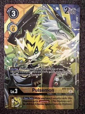 Digimon Card Game Pulsemon BT6-033 Rare Alt Art Near Mint | eBay