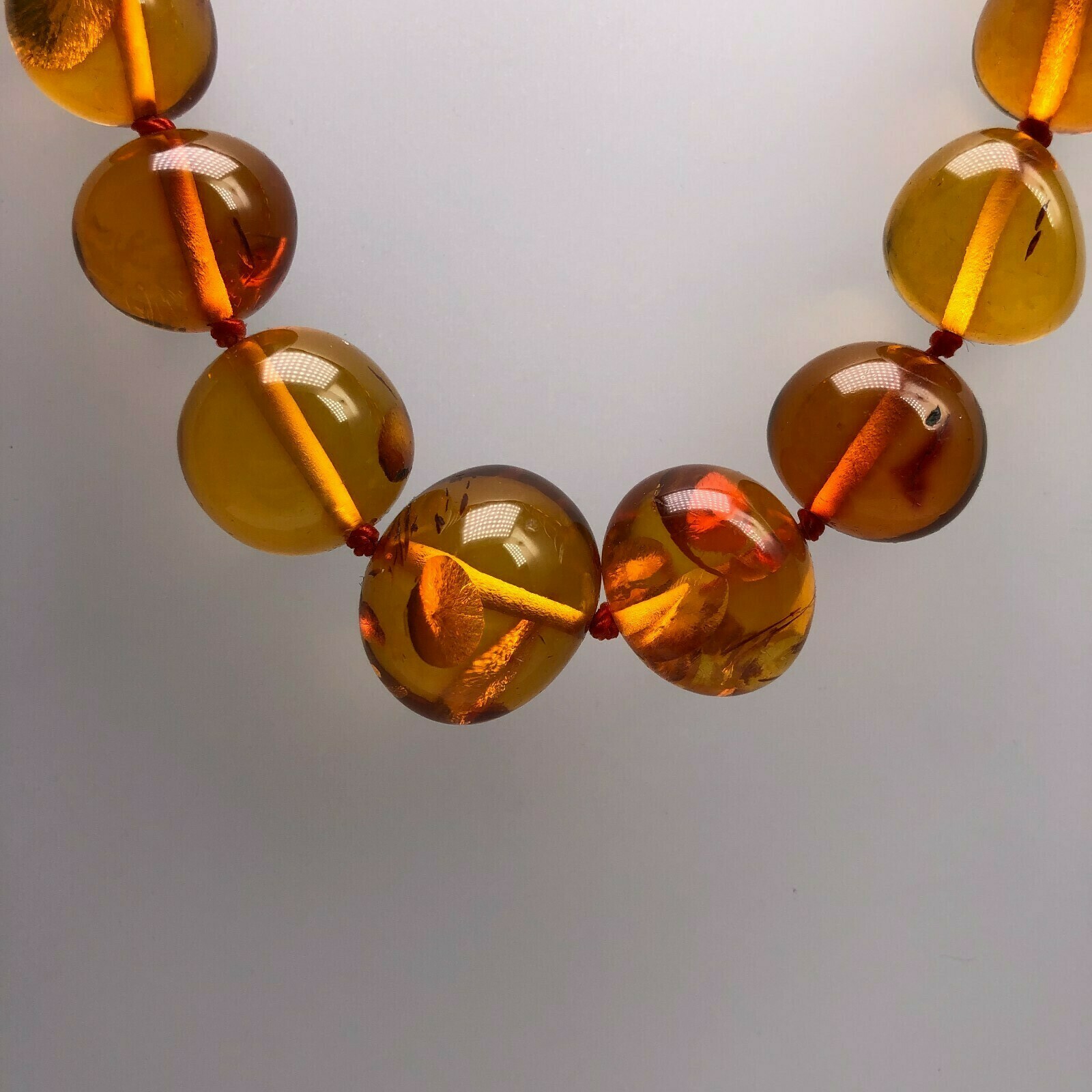 Bernsteinkette Barock 51 Gramm Amber Cognac Natur Bernstein Top ...