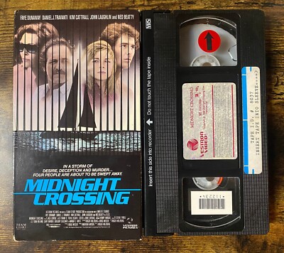 VHS: Midnight Crossing (1988) Vestron: John Laughlin, Kim Cattrall, Ned ...