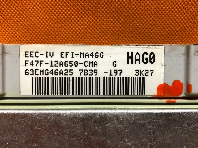 F47f-12a650-cma Hag0 Ford Ranger 4.0l MT ECM ECU Engine Computer Module ...