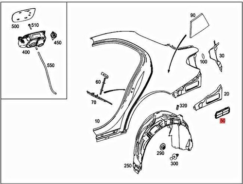 Genuine MERCEDES A205 C205 C238 W205 W213 C-CLASS W205 Vent flap ...