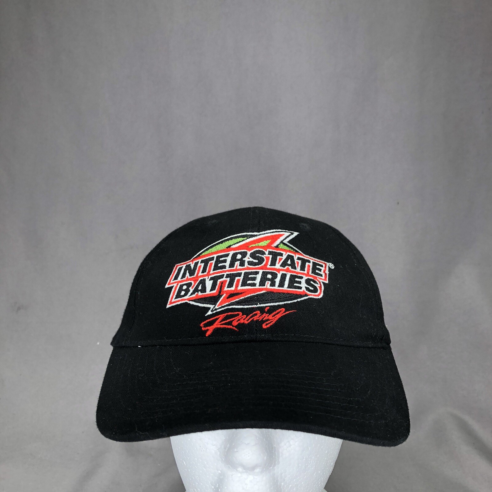 INTERSTATE BATTERIES RACING #18 EMBROIDERED LOGO BLACK ADJ SNAPBACK CAP/HAT | eBay