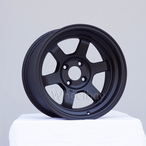 4 PCS ROTA WHEEL GRID V 15X8 4X114.3 0 SATIN BLACK 240Z AE86 | eBay