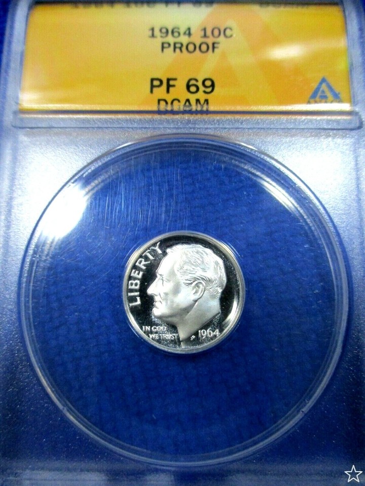 1964 US Proof Set PR69 DEEP CAMEO 1 OF 2 SETS KNOWN ANACS PQ+ FROSTED GEMS | eBay