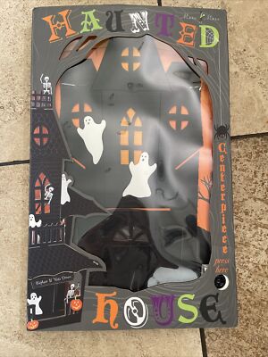 NEW Retired Meri Meri Pottery Barn Halloween Haunted House Light Up ...