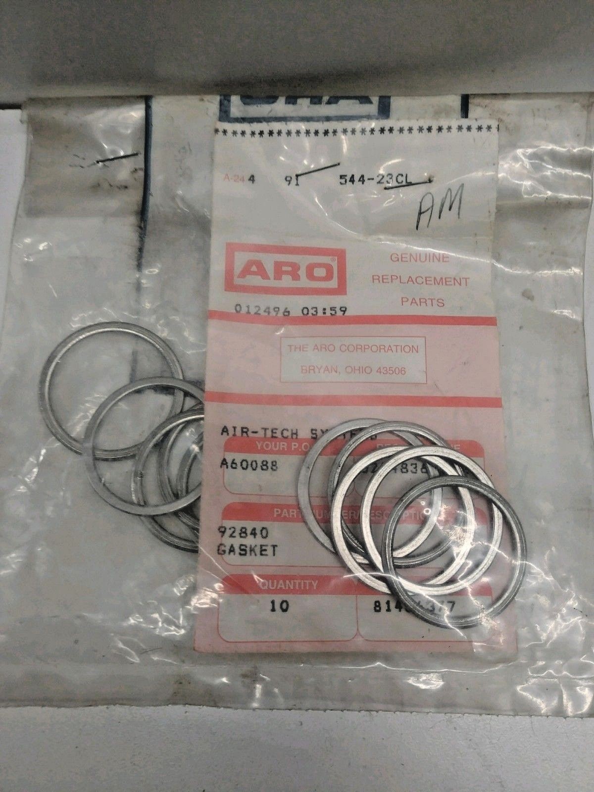 LOT OF (10) NEW IN BAG! ARO REPLACEMENT GASKETS 92840 | eBay