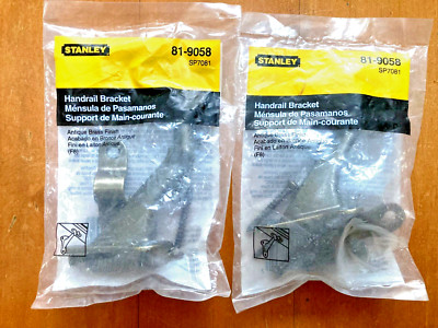 Stanley Hand Rail Brackets Antique Brass finish 81-9058 for Wood_2 ...