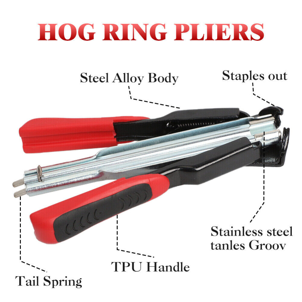 AU Hog Ring Gun Pliers C Clip Auto Feed Fence Fencing Nailer Wire ...