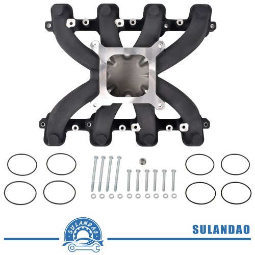 Fit GM LS LS3/L92 300-131 Satin Aluminum Carb Intake Manifold Single ...