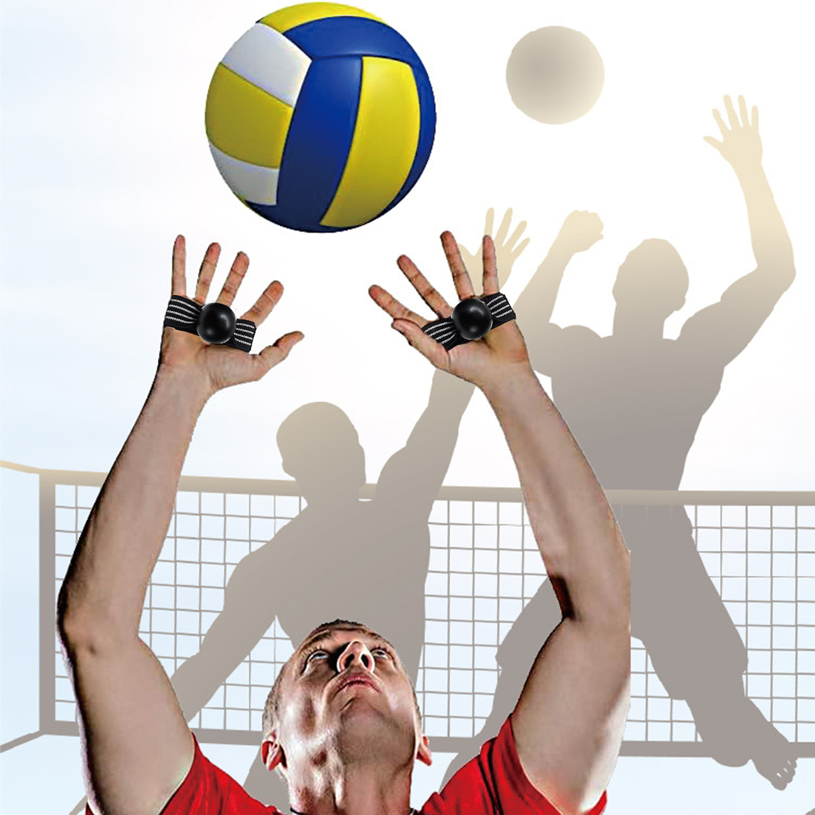 Elastic Volleyball Training Tool Serving Football Catching Trainer Band ...