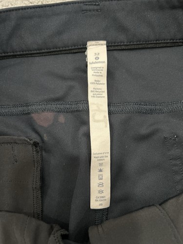 Lululemon Pants Men's 32x33 Dark Navy Blue ABC Slim Fit **Stained ...
