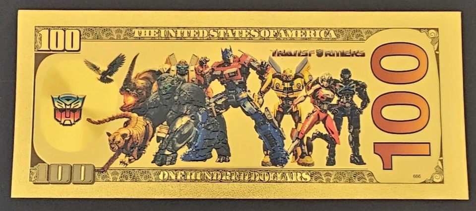 Transformers Gold Foil Novelty Banknote – Great Gift! Fake $100 Bill | eBay