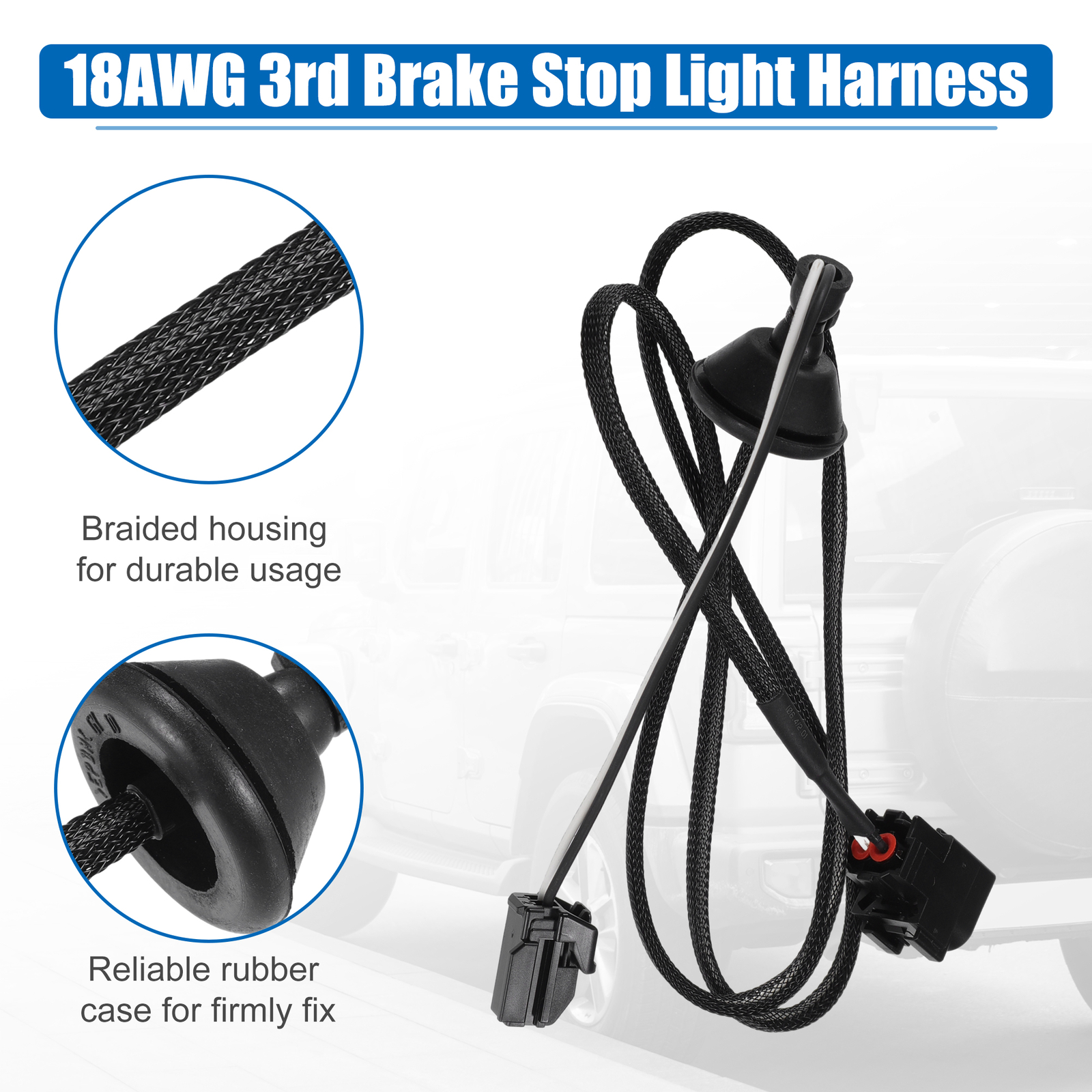 Piece of 1 Third Brake Light Wire Harness fit for Jeep Wrangler No ...