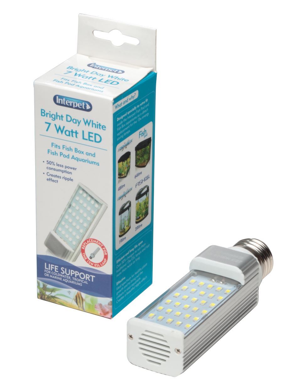 Interpet Fish Pod & Moon Tank 7w LED Aquarium Light Bulb White Or ...