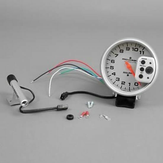 AutoMeter AU6858 Ultra-Lite 5" Tachometer 0-11000 RPM Memory & Shift ...