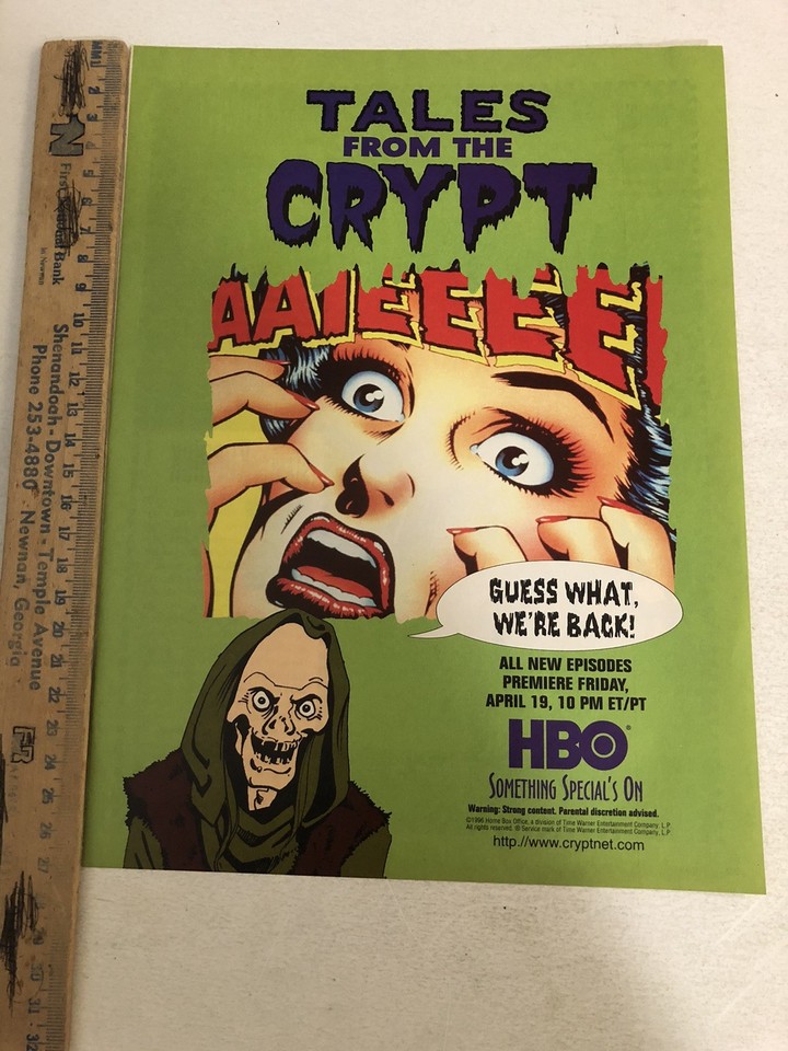1996 Tales From The Crypt HBO Print Ad Advert Crypt keeper pa9 | eBay