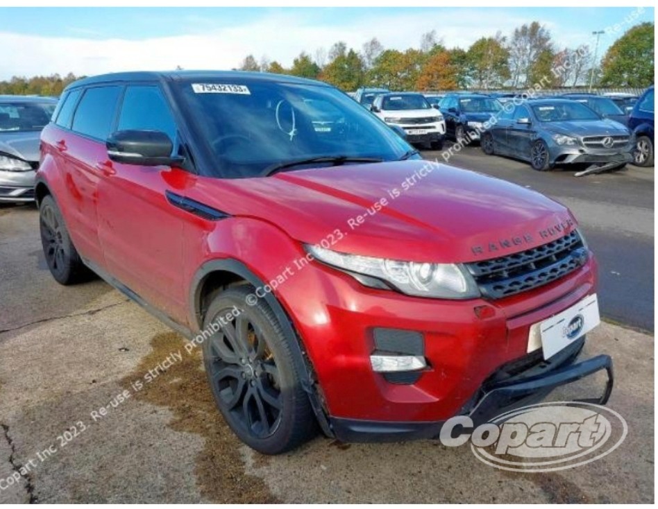 Range Rover Evoque Sd4 2.2 Automatic 5 Door Dynamic Lux 2013 Red no ...