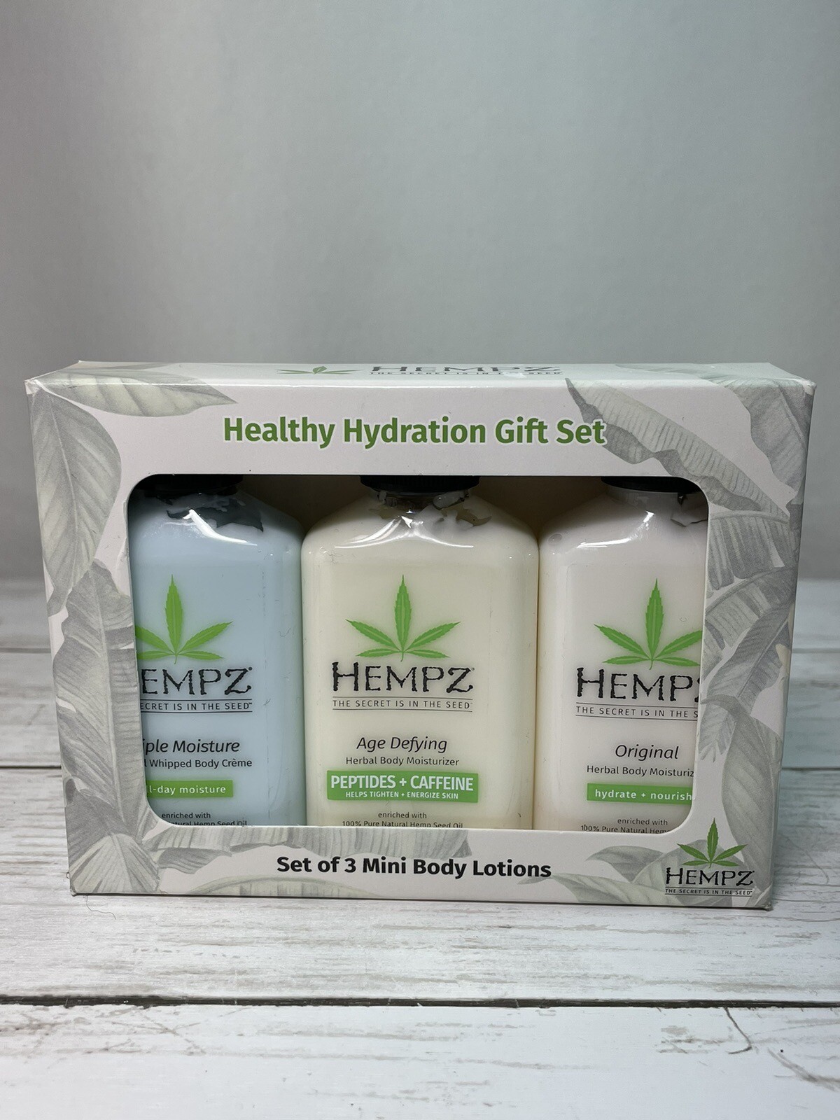 HEMPZ "Healthy Hydration Gift Set" 3 Mini Lotions 2.25 oz. each for ...