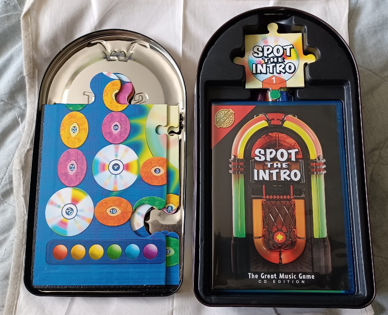 NEW Cheatwell Spot The Intro Music Quiz Board Game CD Edition Metal ...