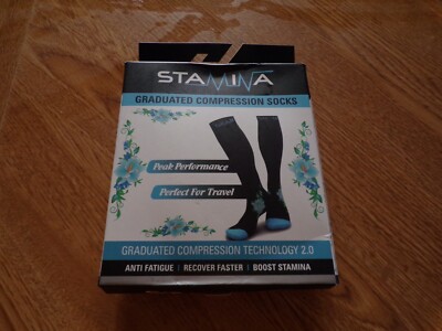 Physix Gear Sport Stamina Graduated Compression Socks 20-30 mmhg NEW Sz ...