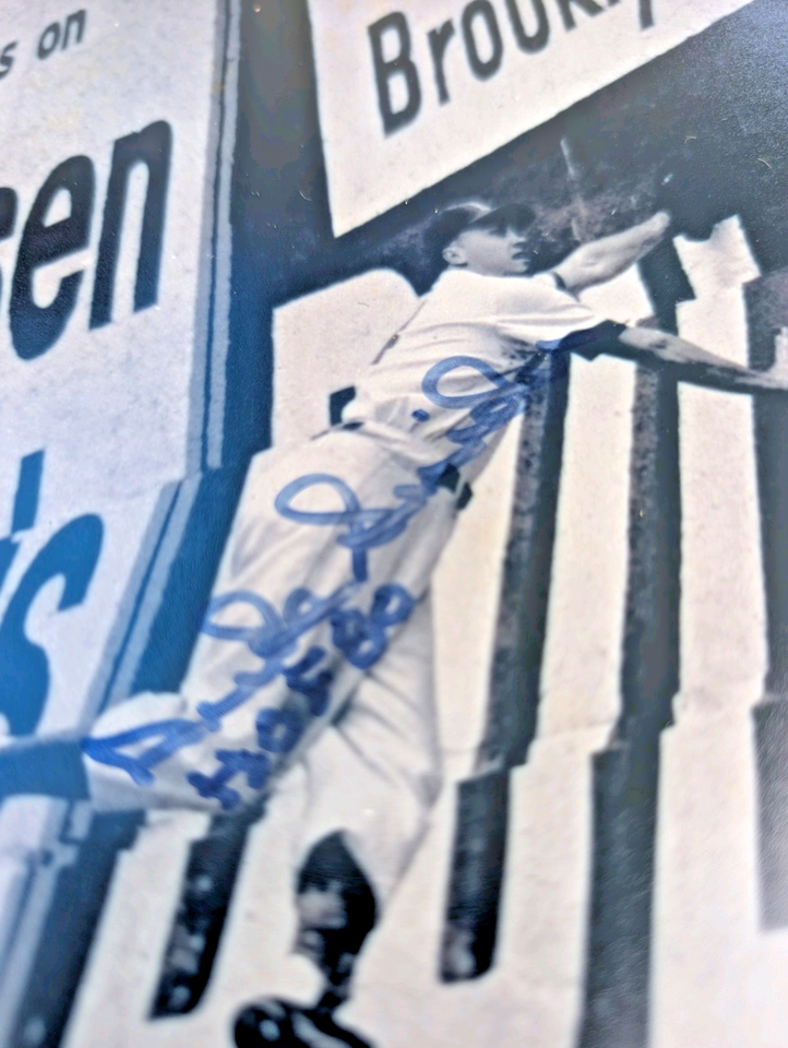 Duke Snider wall climb signed b&w Steiner Photo w/ Reggie Jackson ...