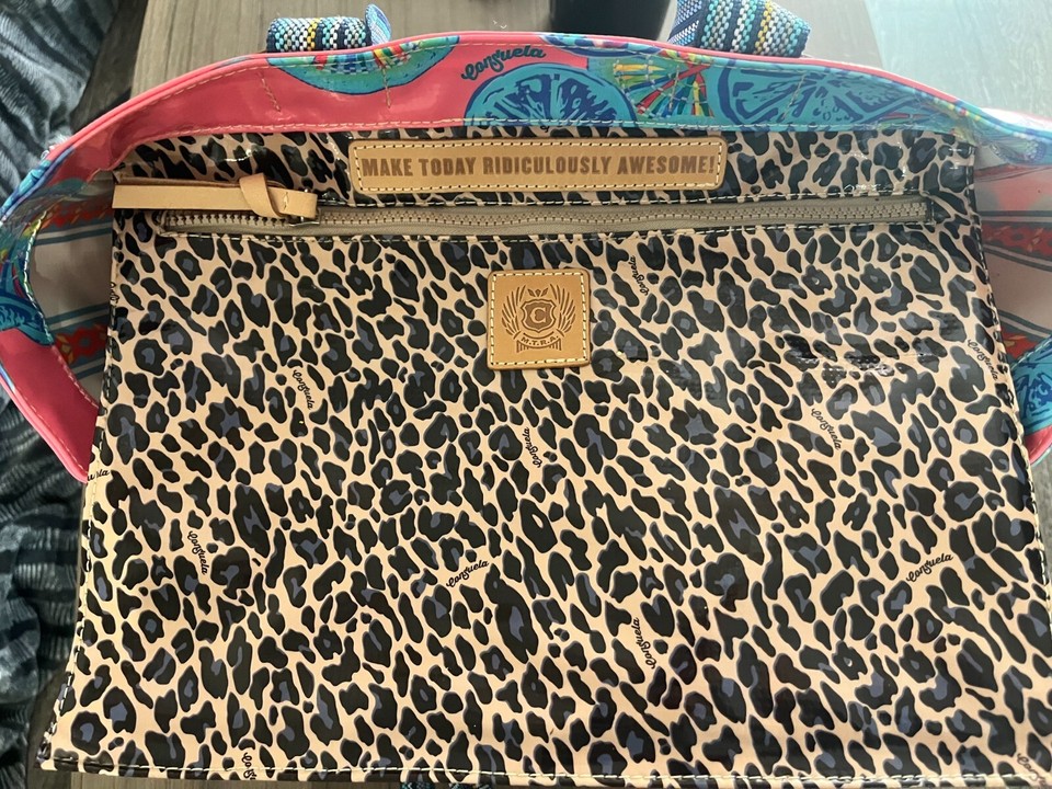SALE: Consuela Tote Bag, Large, Good Condition, Rare, Pink with Leopard ...