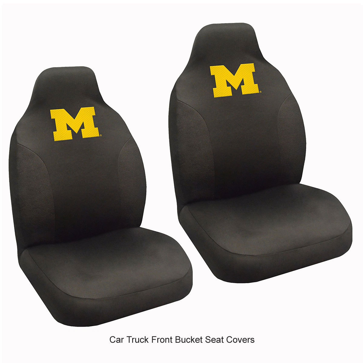 New NCAA University of Michigan Wolverines Car Truck 2 Front Black Seat ...