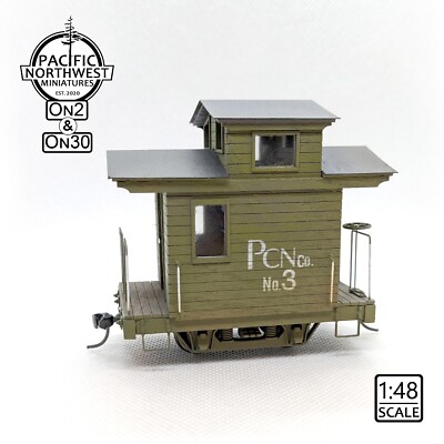 PNWM - 1:48 - On2/On30 Narrow Gauge "12' Peaked Roof Bobber Caboose ...
