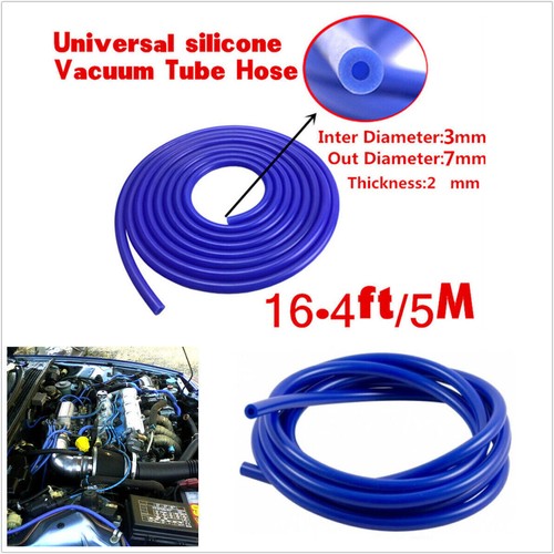 Auto Car Universal Blue 3mm Silicone Vacuum Tube Hose Silicon Tubing 16 ...