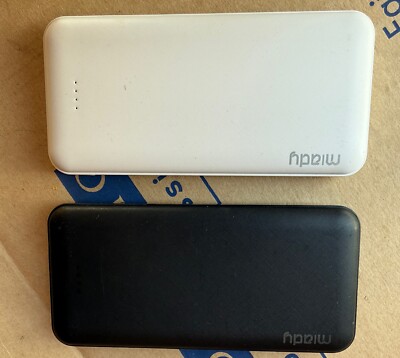 Miady Power Bank 2 Pack 10000mAh Portable Battery with Chargers AS ...