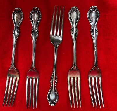 Wallace Silverplate JOAN Dinner Fork Flatware 1835 R Wallace A1 Lot of ...