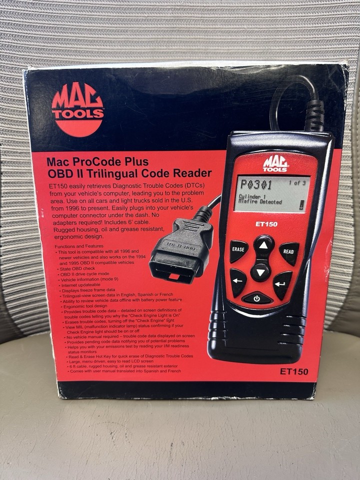 Mac ProCode Plus OBD Il Trilingual Code Reader Brand New! ET150 | eBay