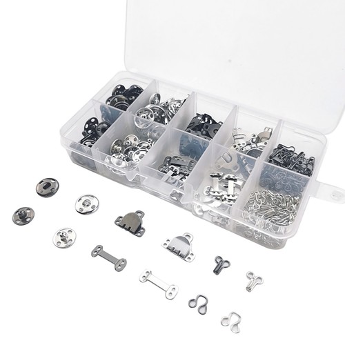 3 Styles Sewing Hook and Eye Closure Clothing Fixing Tool Snap Fastener ...