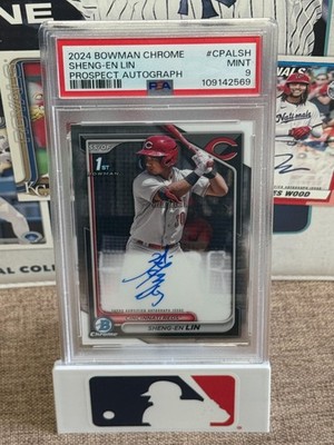 2024 Bowman Chrome Sheng En Lin Autograph PSA 9 Cincinnati Reds Card | eBay