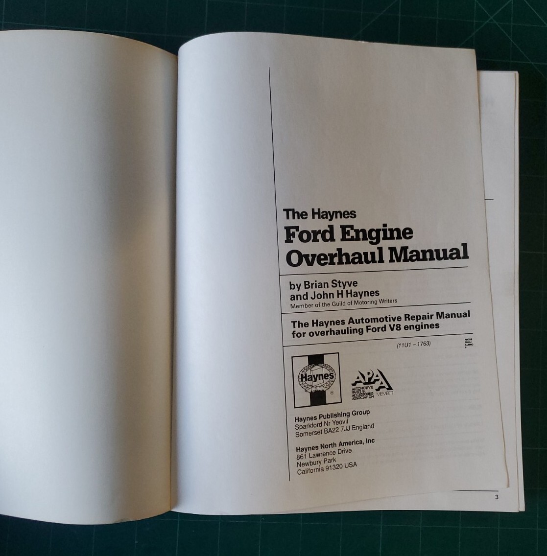 Automotive Engine Repair Guide Haynes Ford Engine Overhaul Manual ...