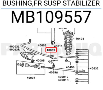 Mitsubishi MB109557 Bushing Fr Susp Stabilizer | Genuine OEM