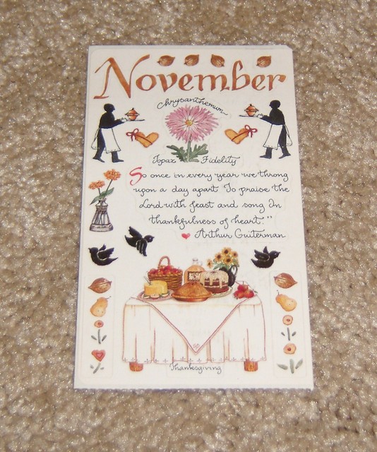 Colorbok Susan Branch November Month Sticker Sheet Thanksgiving Feast ...