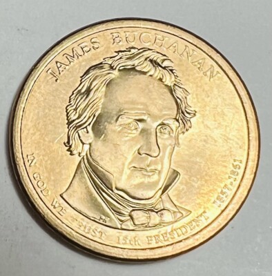 2010 One Dollar US $1 Presidential Coin James Buchanan 15th Golden ...
