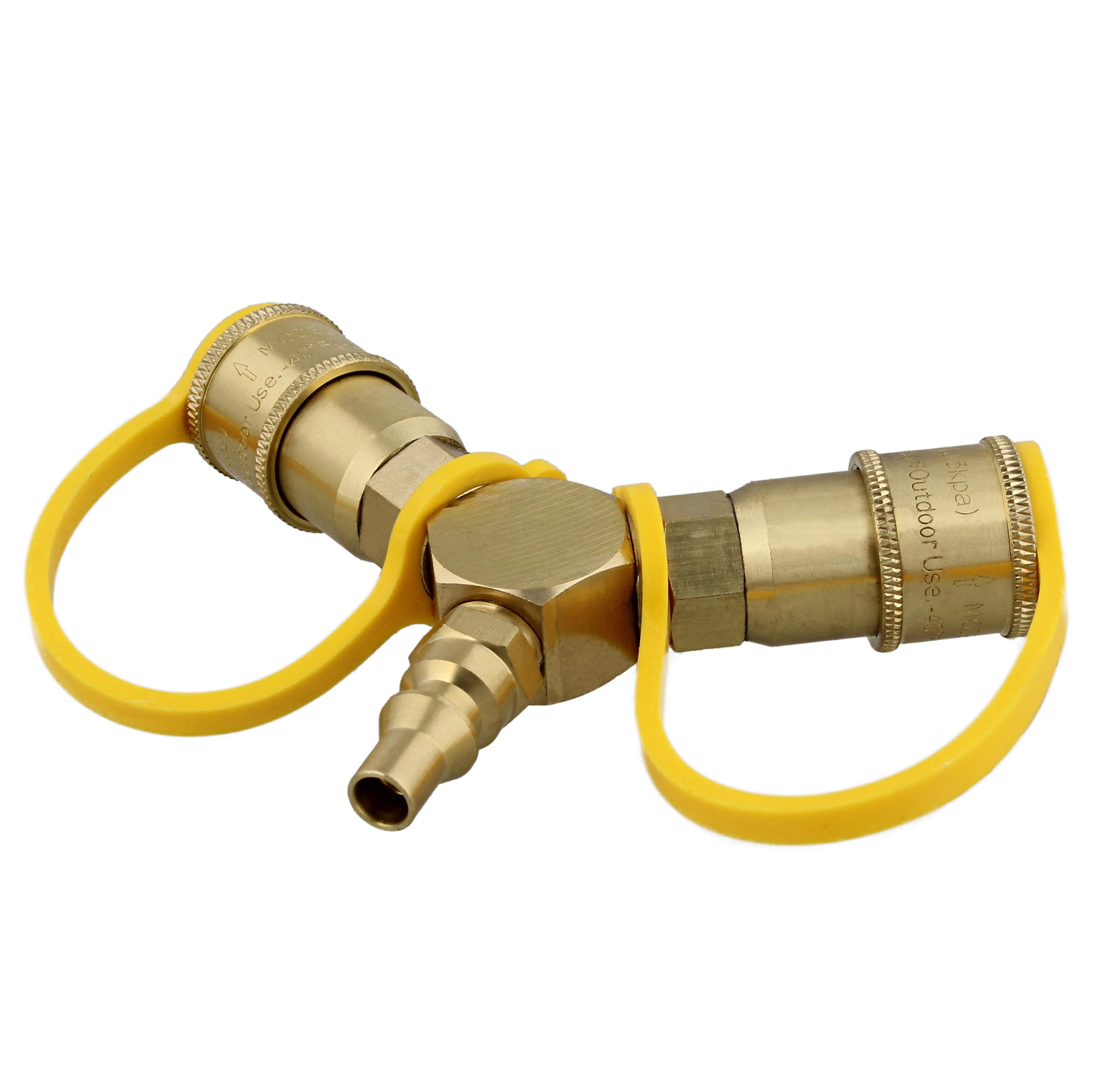 Dumble 1/4in Propane Tank Adapters LP Gas Line Splitter 2 Way Hose Tee ...